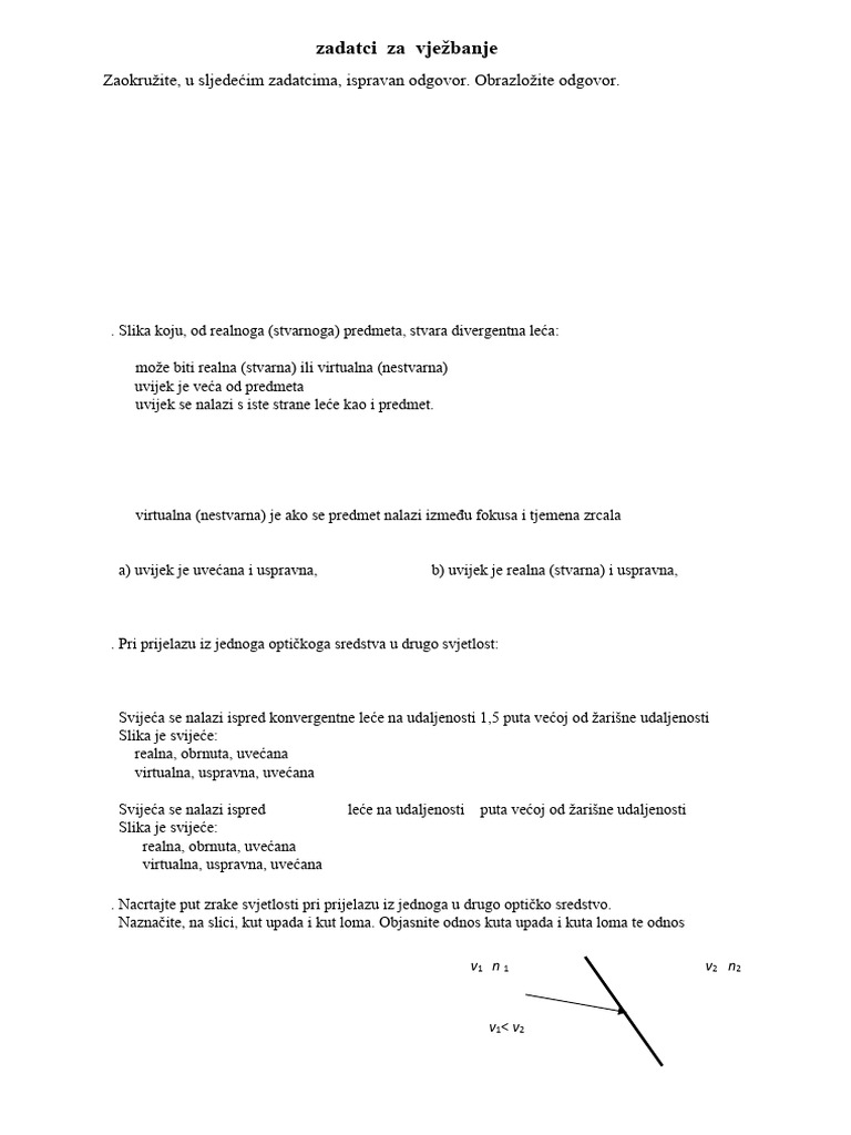 FIZIKA 3 - Zadatci Za Vježbanje 4 A 23 24 | PDF