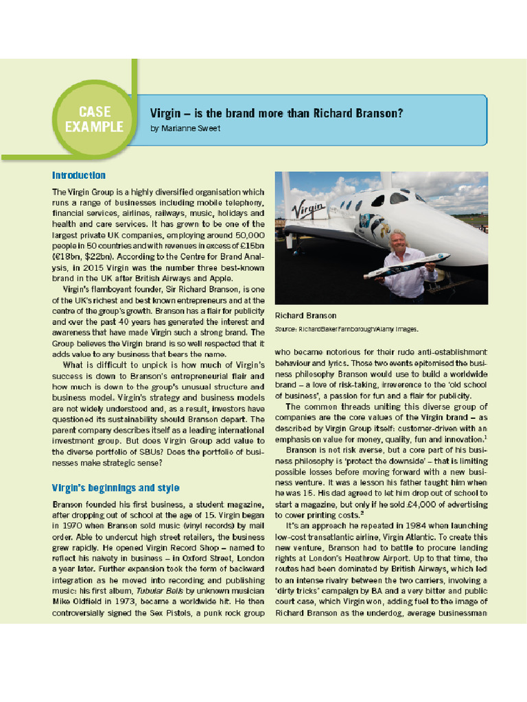 Case - Virgin Group | PDF