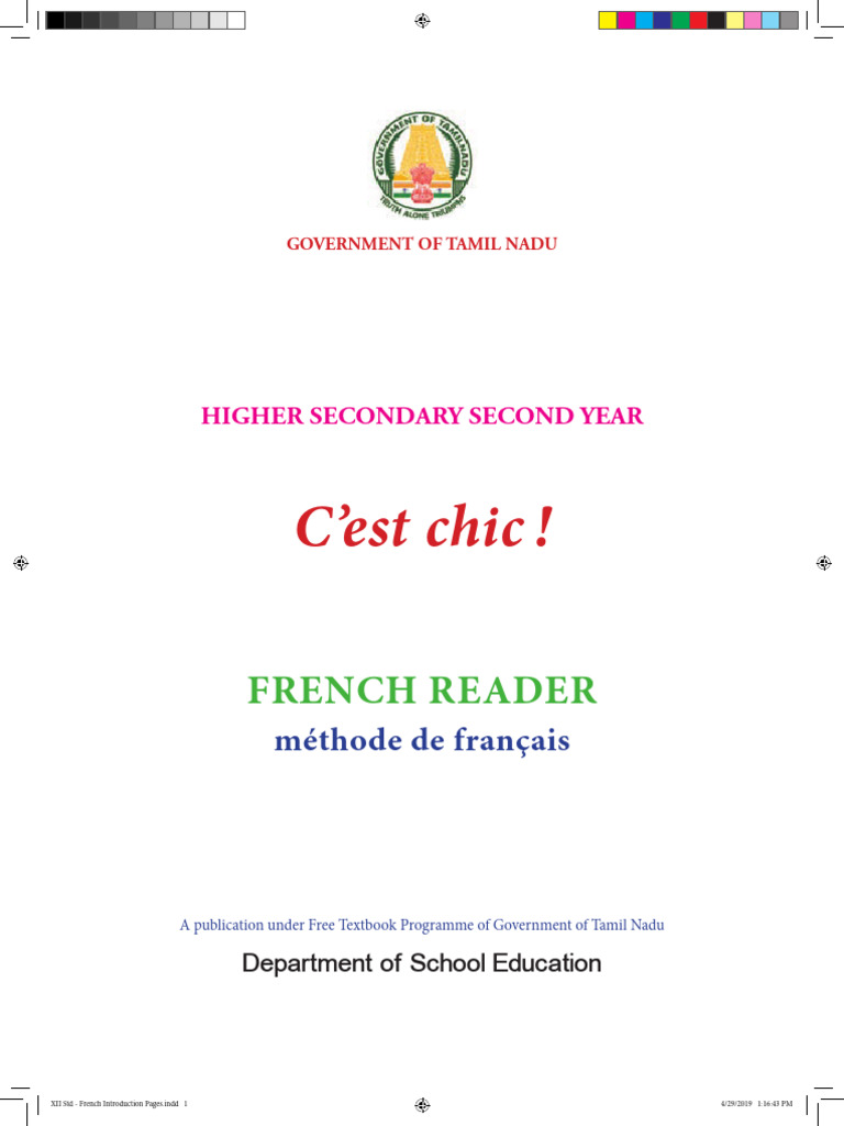 Tamil Nadu Class 12 French Textbook | PDF | Linguistics