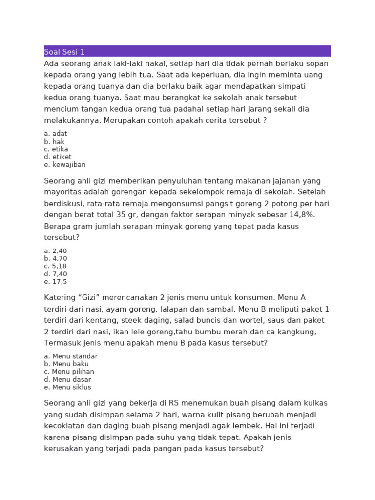 Soal To D4 | PDF