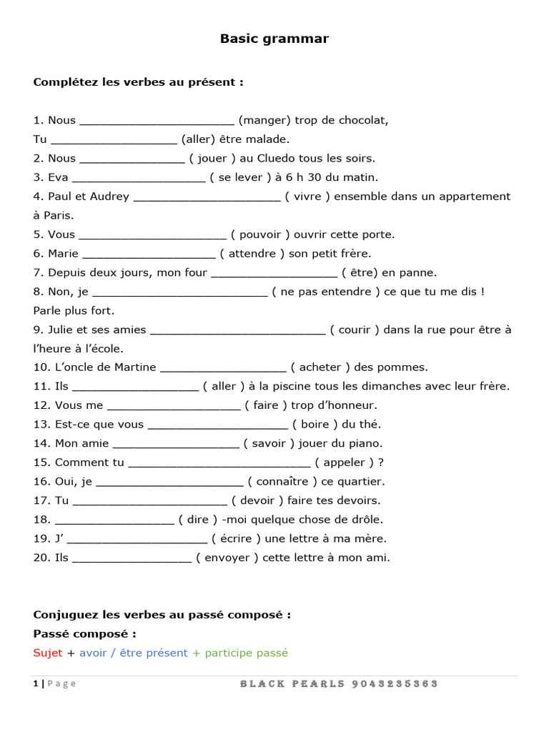 Basic Grammar | PDF | Grammar | Language Mechanics