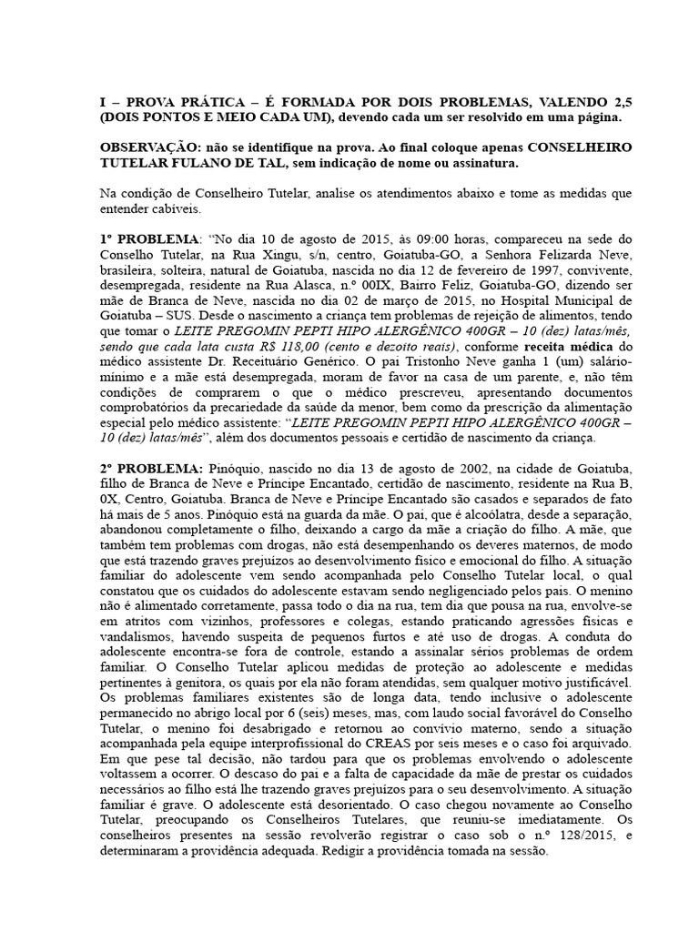 Prova Prática Corrigida | PDF