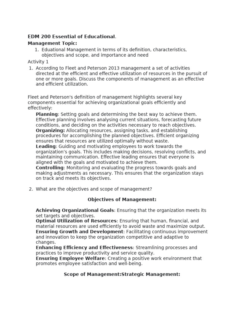 EDM 200 Essential of Educational | PDF
