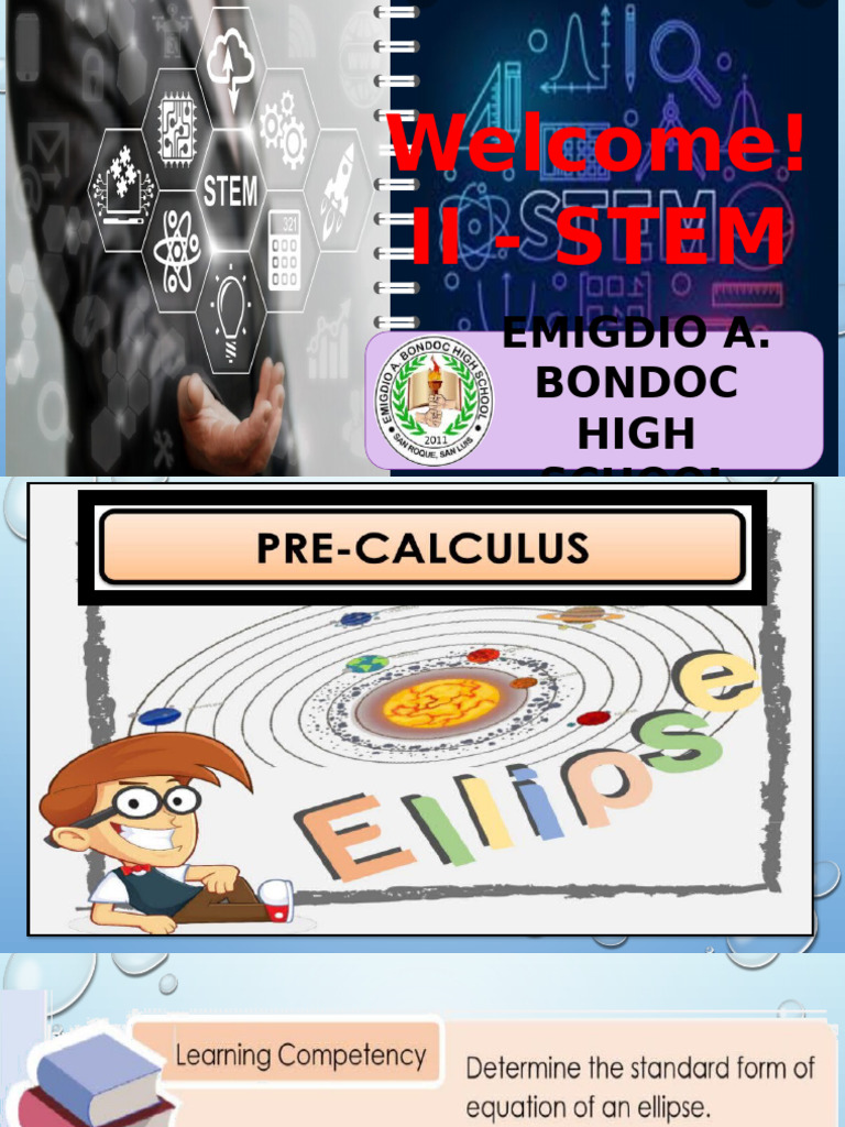 Q1-Pre Cal - Lesson 3-Ellipse | PDF