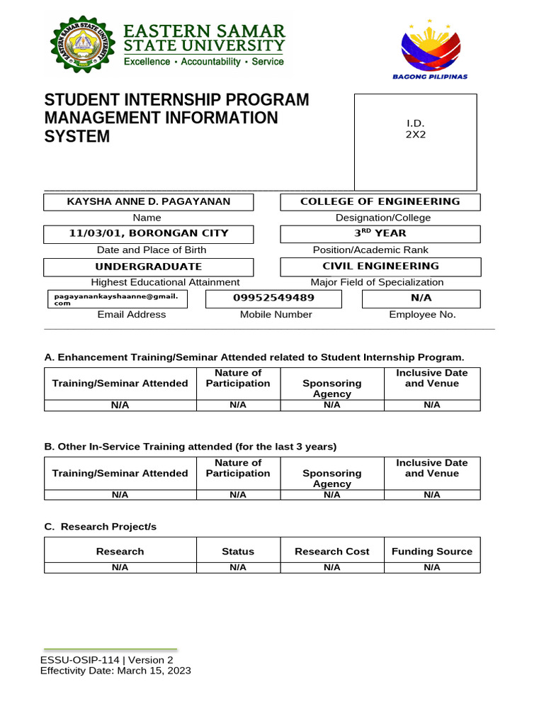 SIP-110-SIP-Personnel-Profile | PDF