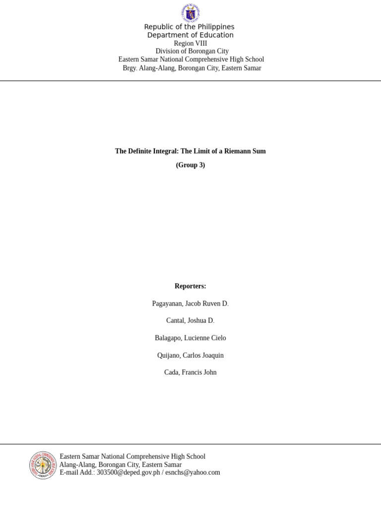 Basic Cal - outline | PDF