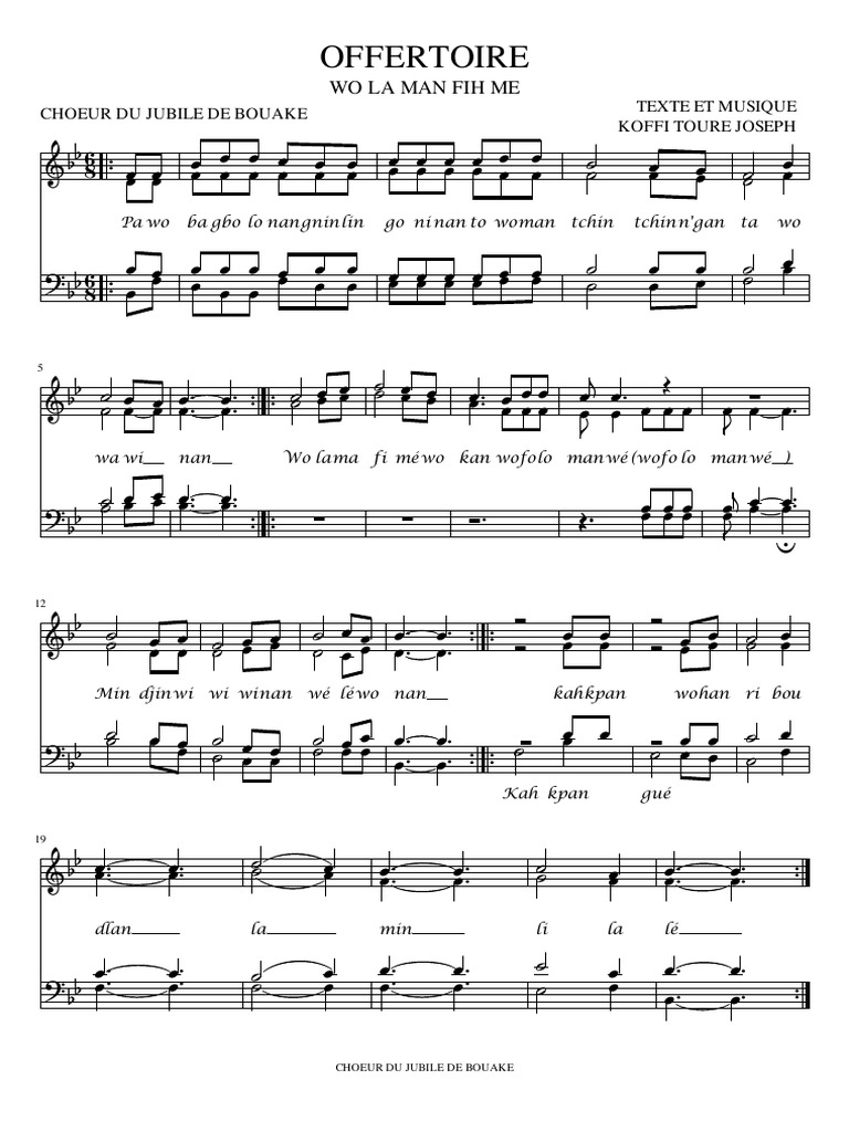 Offertoire Tagbana | PDF