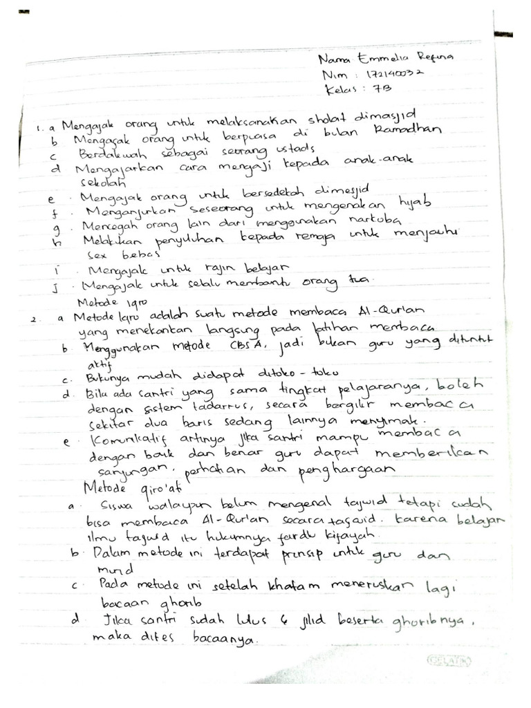 Tugas Aik 7 Bagian | PDF