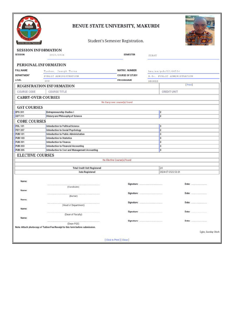 Terna Course Form - 1 | PDF