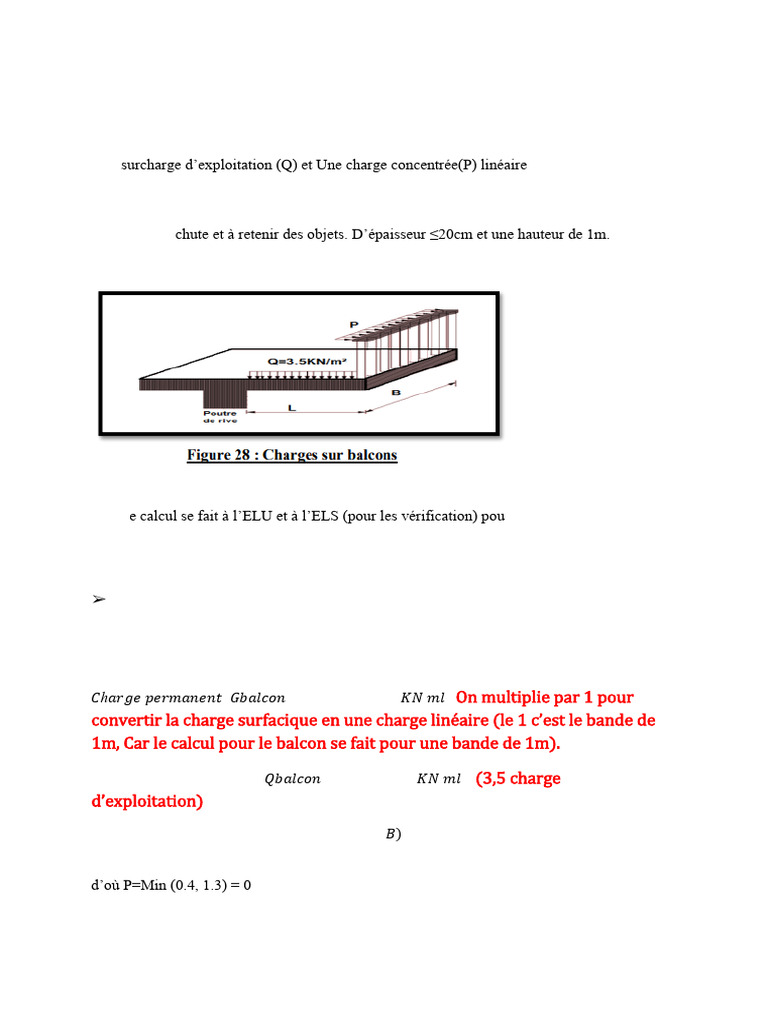 Dimensionnement Balcon | PDF