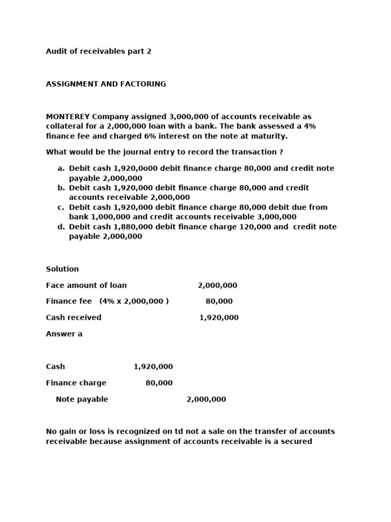 audit-of-receivables-part-2 | PDF