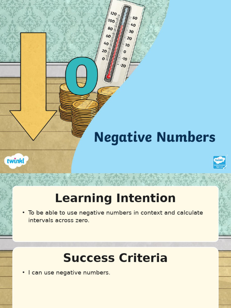 Negative Numbers Powerpoint | PDF