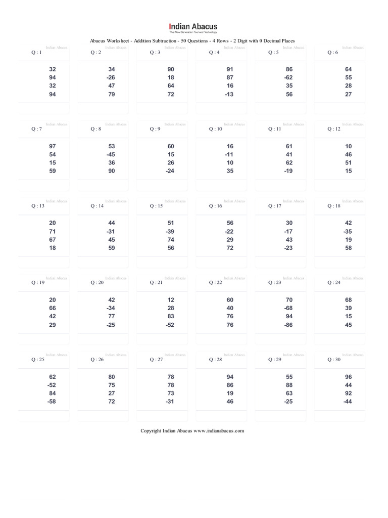 Worksheet Generation | PDF
