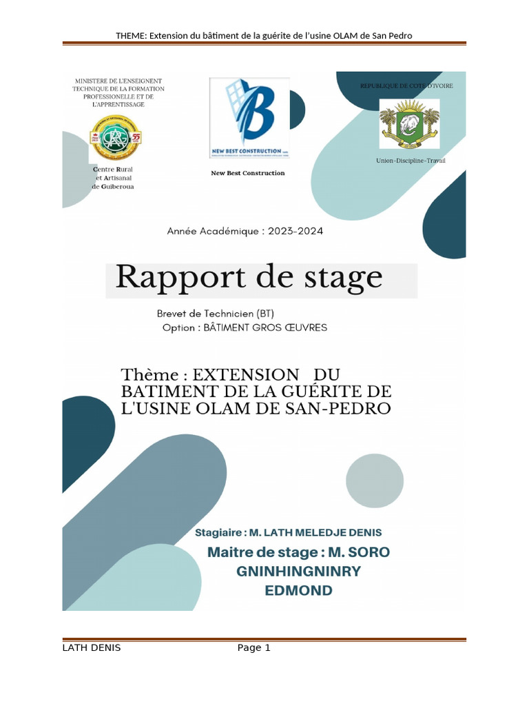 Rapport de Stage 2 | PDF
