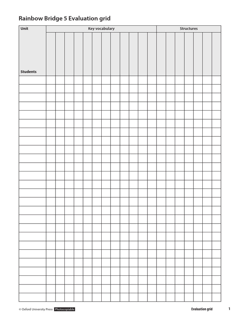Rainbow Bridge 5 Evaluation Grids | PDF