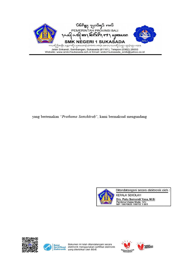 Undangan Untuk Menjadi Juri - Made Riki Ponga Kusyanda, S.TR - Par., M ...