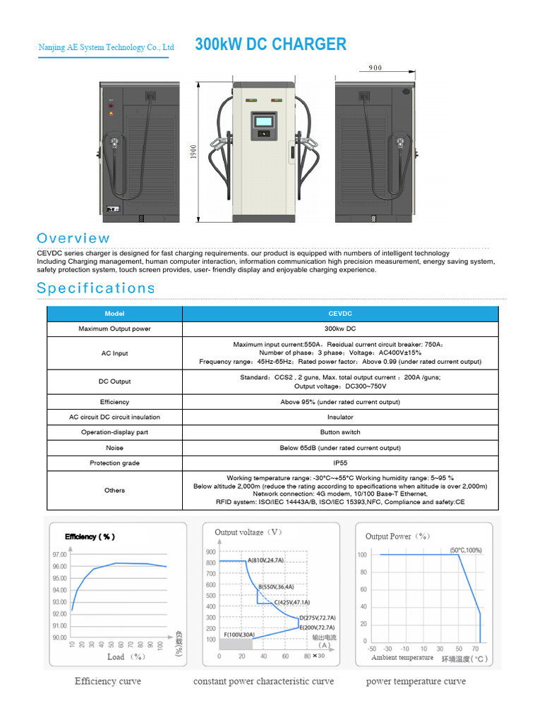 300kW DC Fast Charger Overview | PDF | Battery Charger | Direct Current