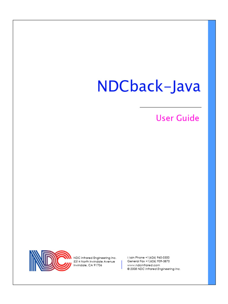 NDCback-Java UserGuide TDI | PDF | Internet Protocols | Computer File