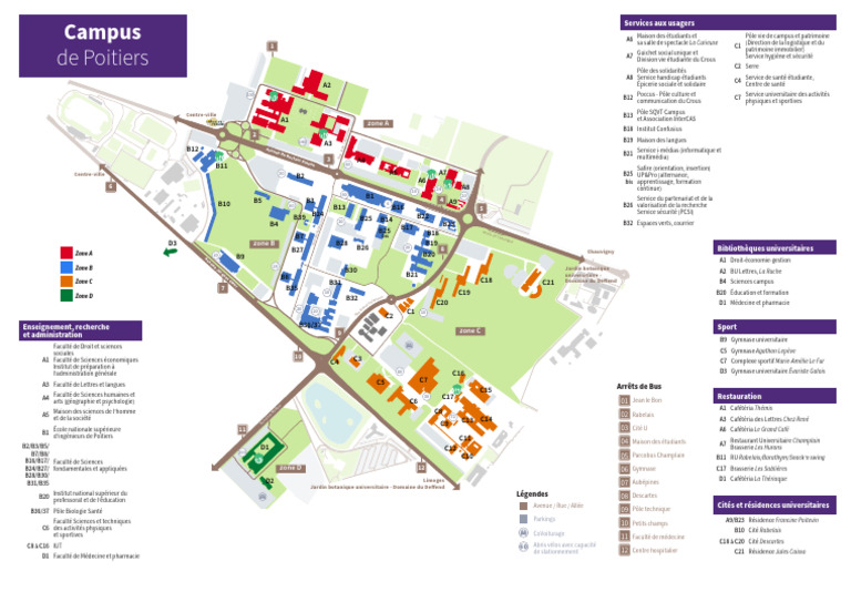 Plan Du Campus de Poitiers 2023 2024 | PDF