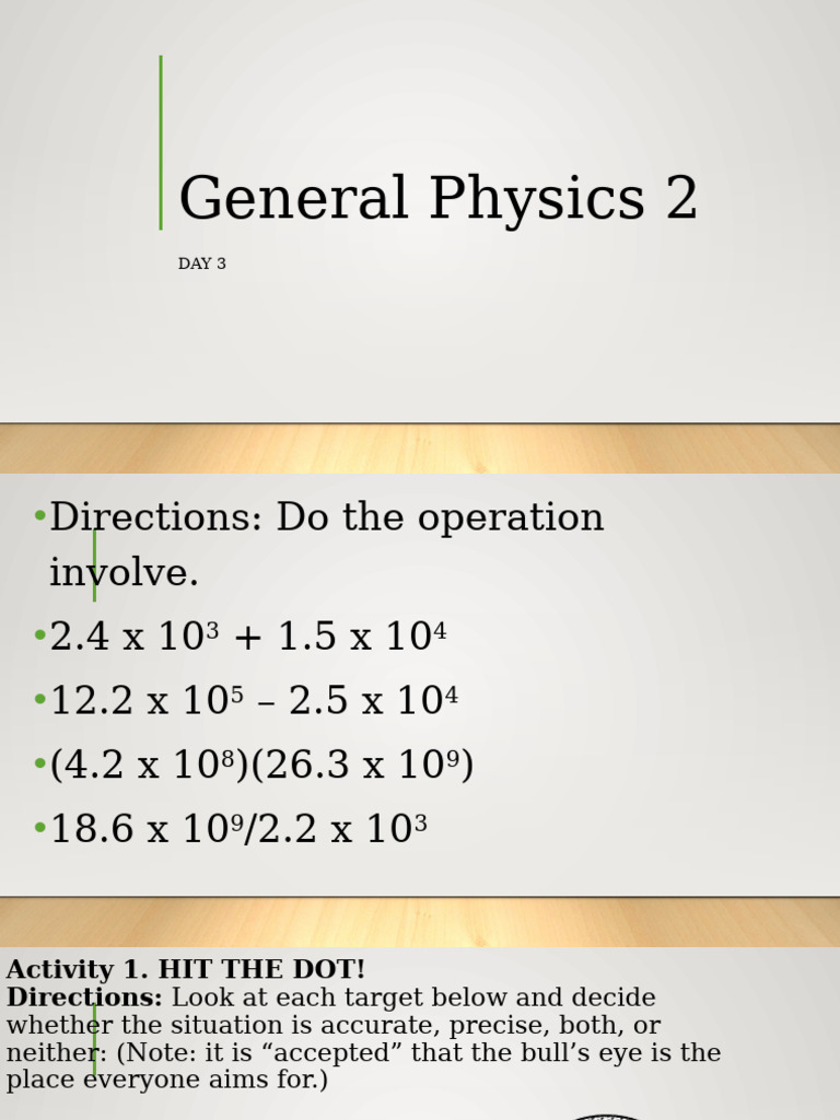 General Physics 1 Day 4 | PDF