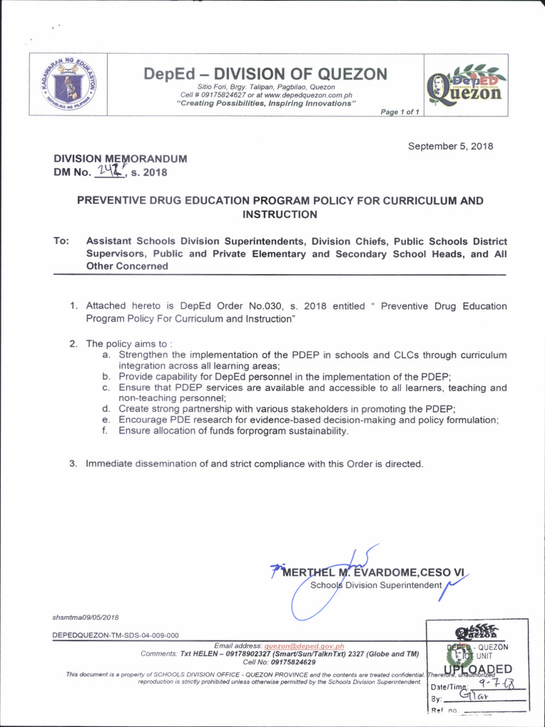 Pdep Memo | PDF