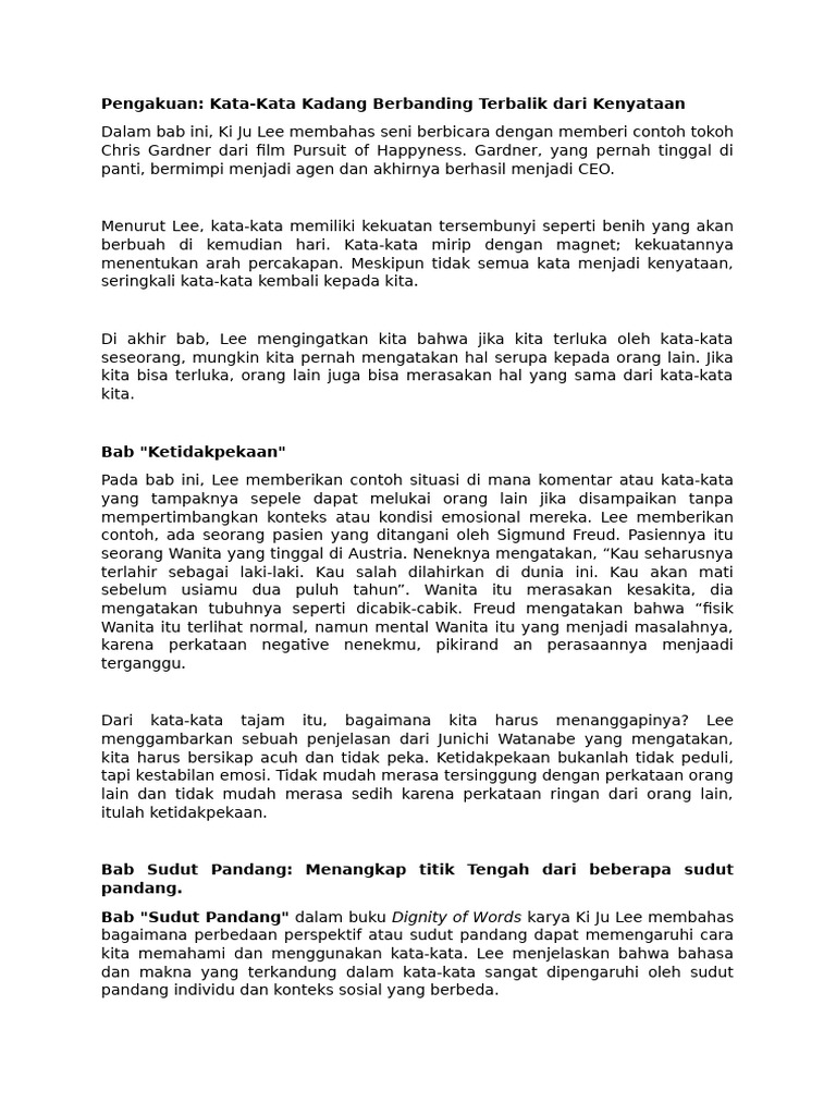 BTL Dignity of Words | PDF