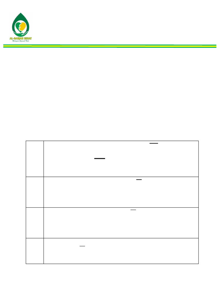 Formulir Skrining Kesehatan Calon Santri Baru | PDF