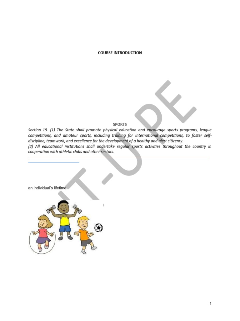 Pe 103 Pathfit 1 Course Module 2425 | PDF