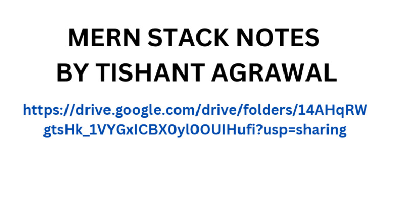 Mern Stack Notes by Tishant Agrawal Vlzqu0 | PDF Mern Stack Notes by Tishant Agrawal Vlzqu0 | PDF