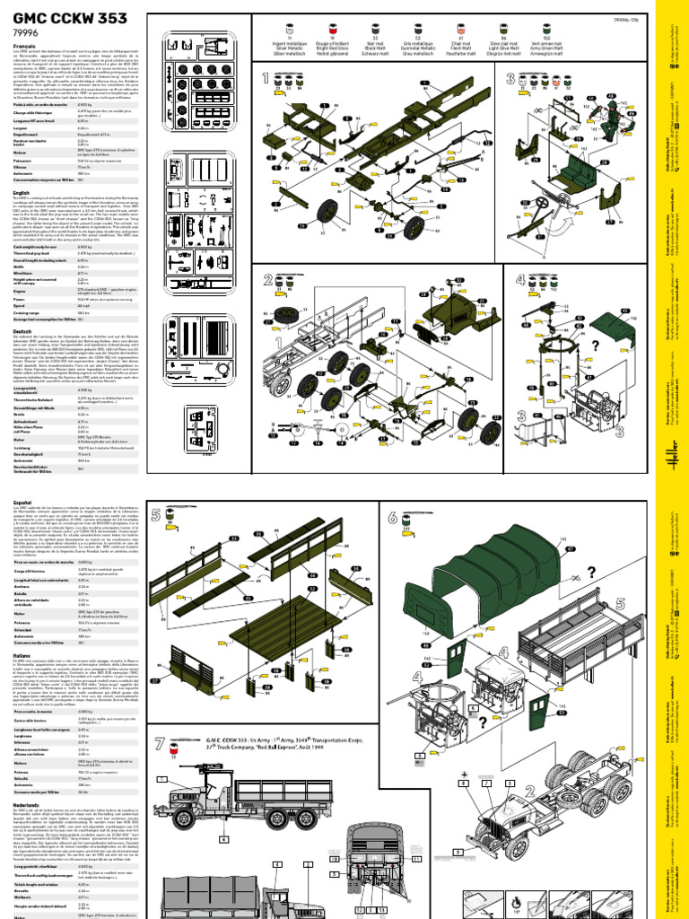 MA Building Instructions 1 4 Ton Truck | PDF