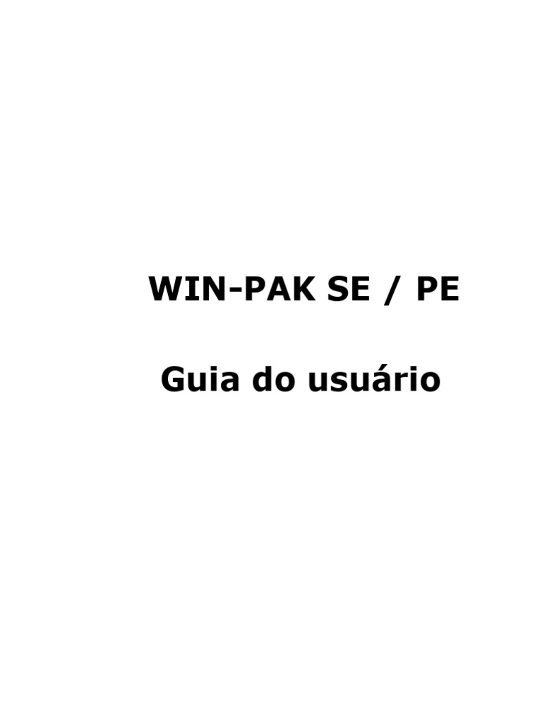 WIN-PAK SE PE Userguide-Converted - En.pt | PDF