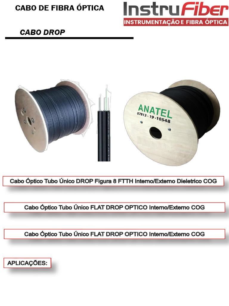 Catlogo de Cabos de Fibra Ptica | PDF