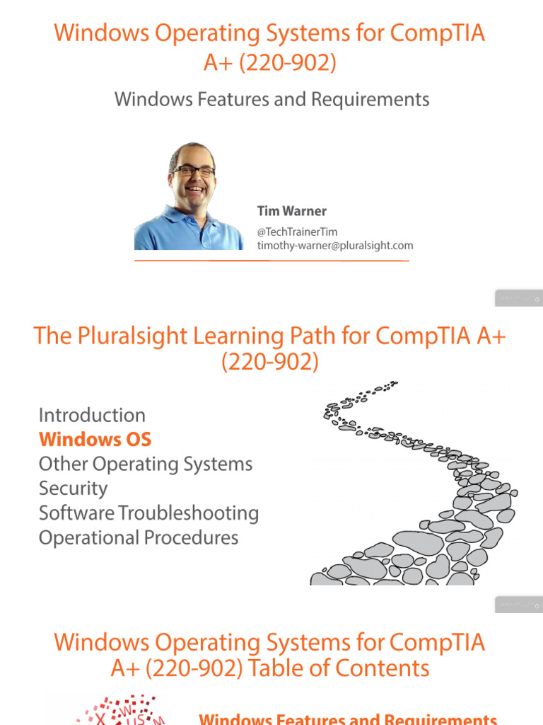 1 Operating Systems Comptia A Plus 220 902 m1 Slides | PDF