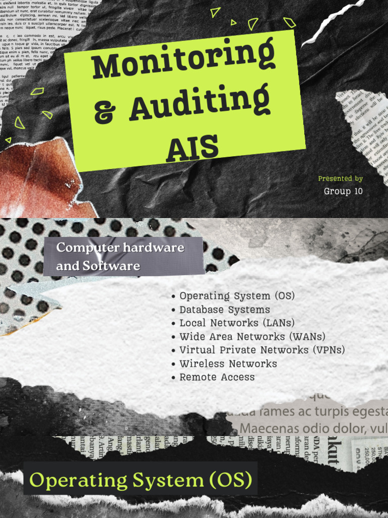 Monitoring & Auditing AIS by Group 10 | PDF | Computer Network | Computer Security