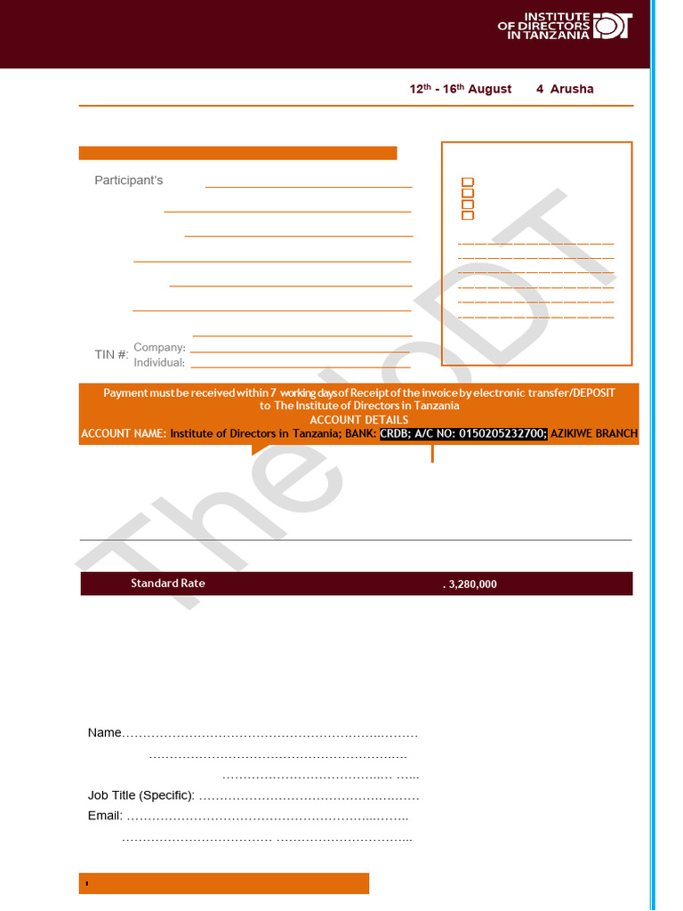 CiDir Registration Form - August. 2024 - The IoDT | PDF | Arbitration ...