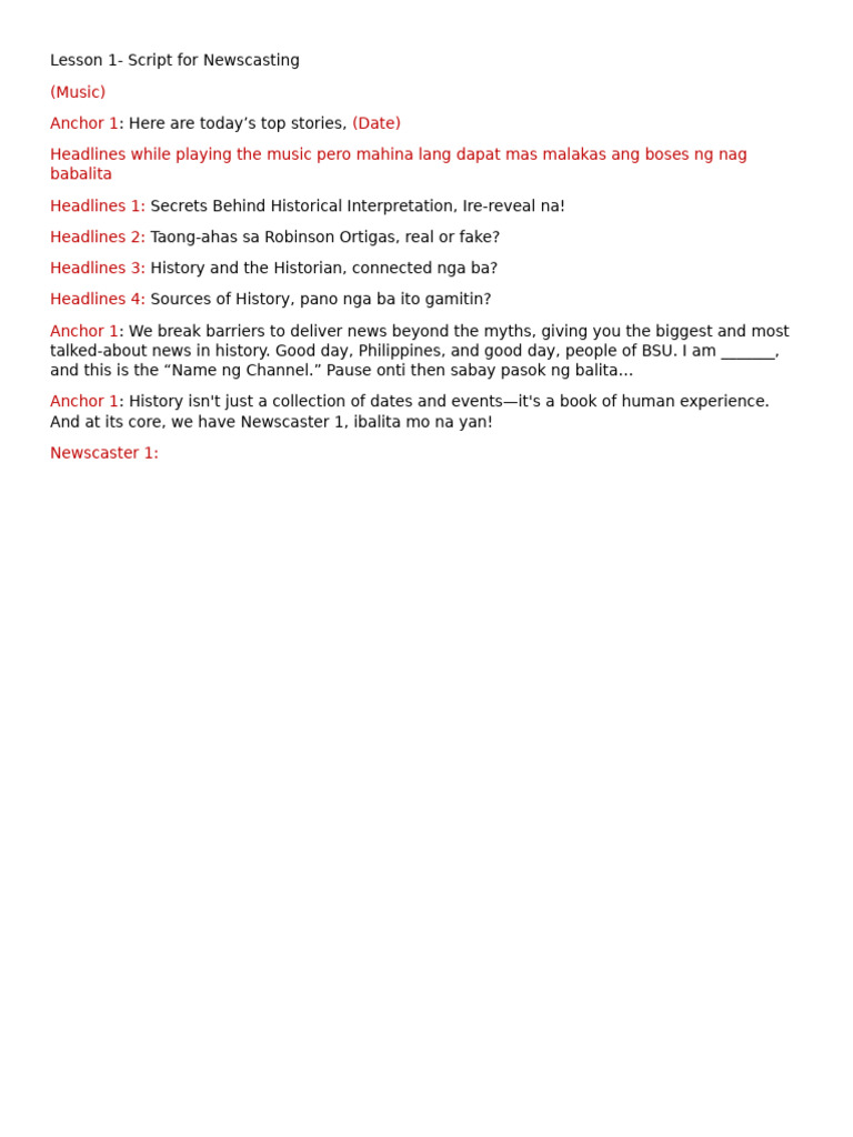 Script PH History | PDF