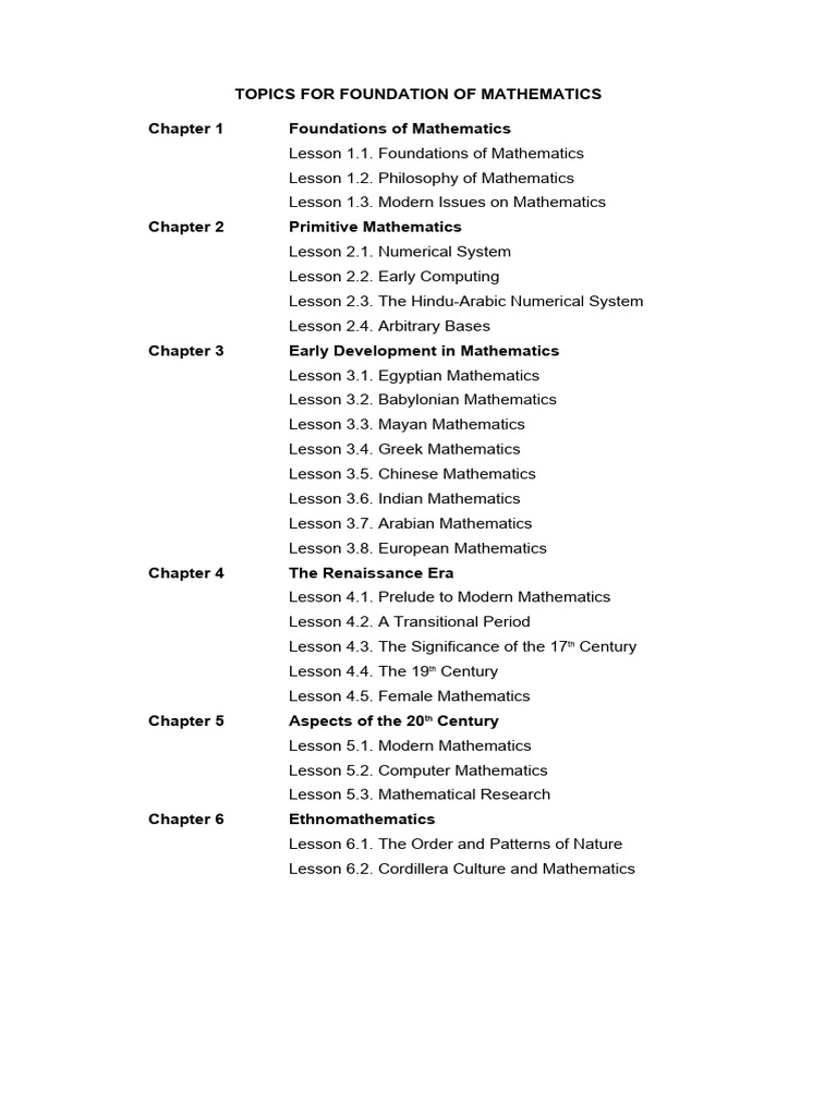 Foundation of Math | PDF
