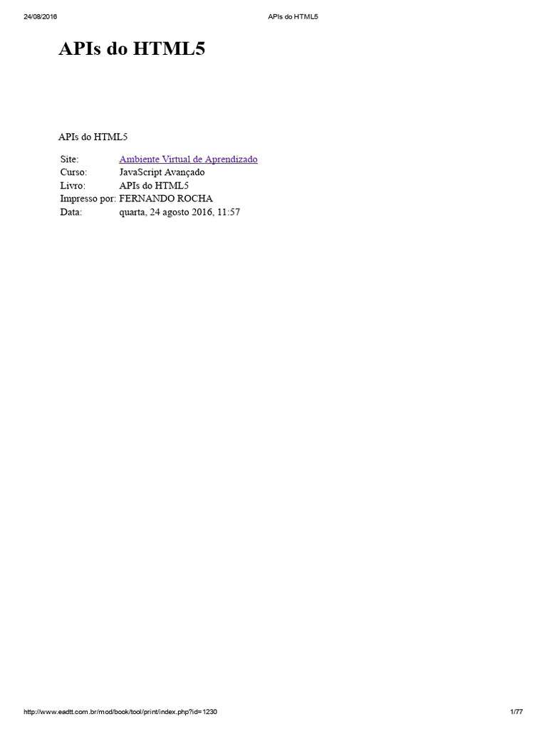 10_apis Do Html5 | PDF
