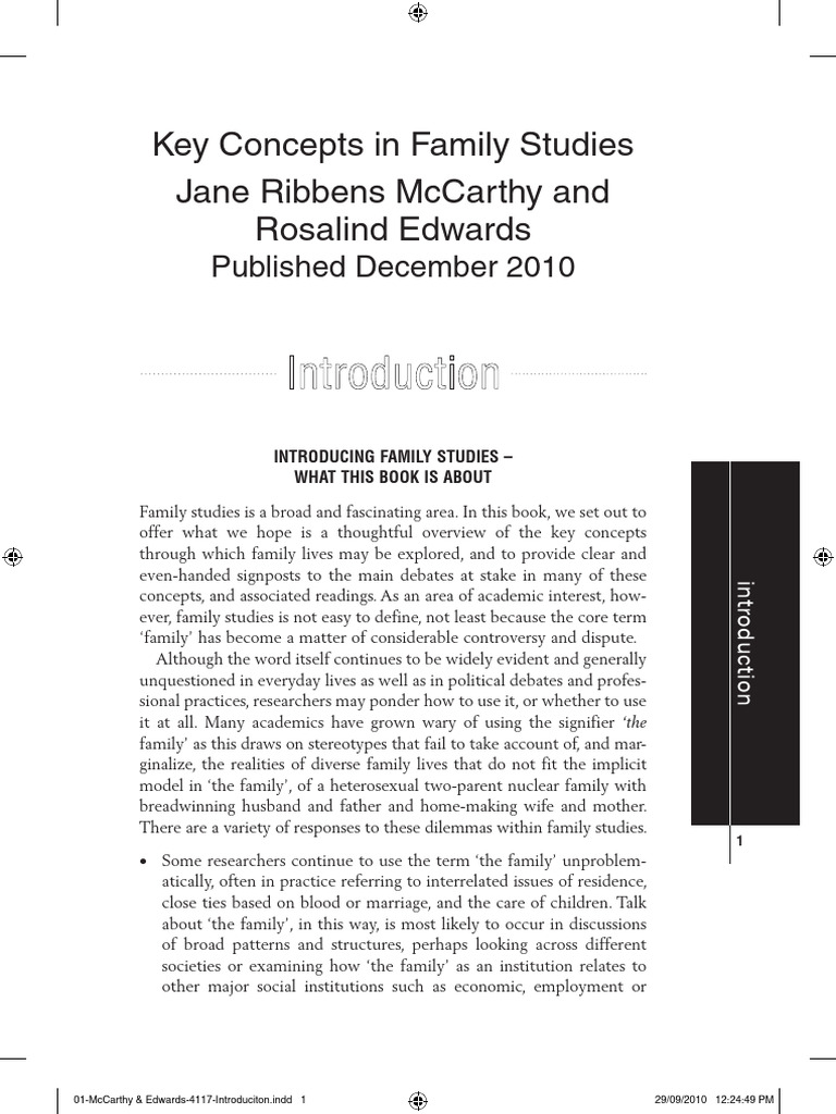 Key Concepts in Family Studies | PDF