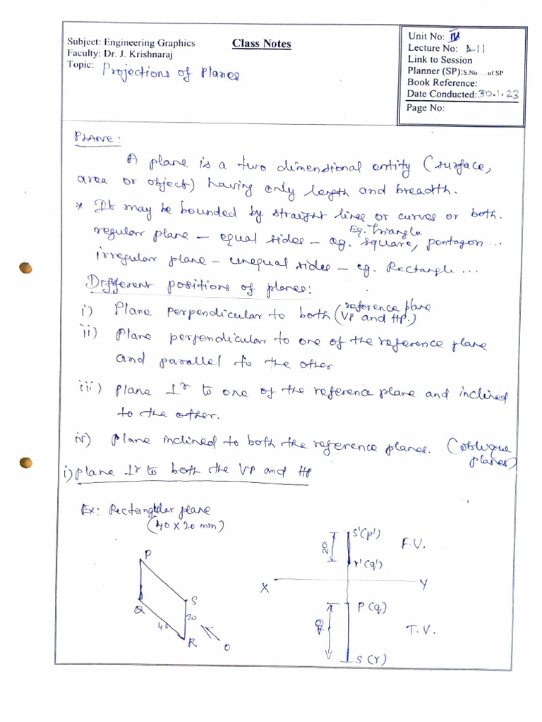 DrJK Projections of Planes (2) | PDF