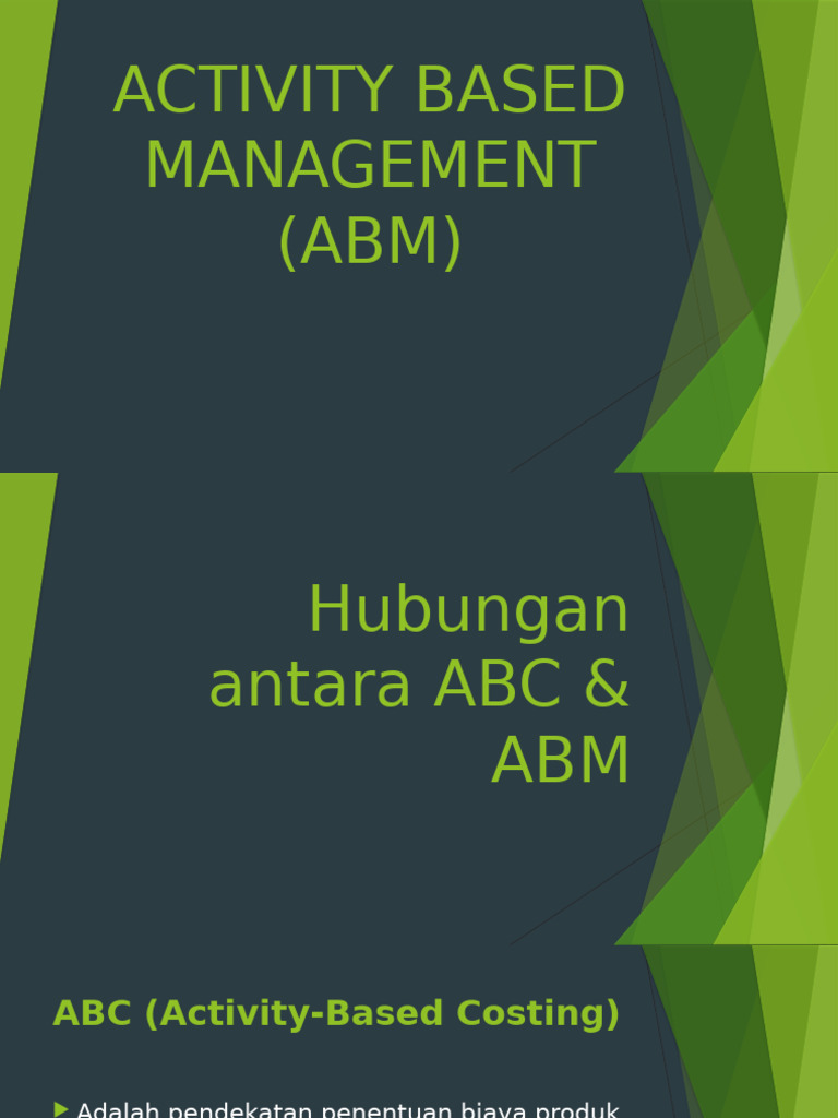 Activity Based Management (ABM) | PDF