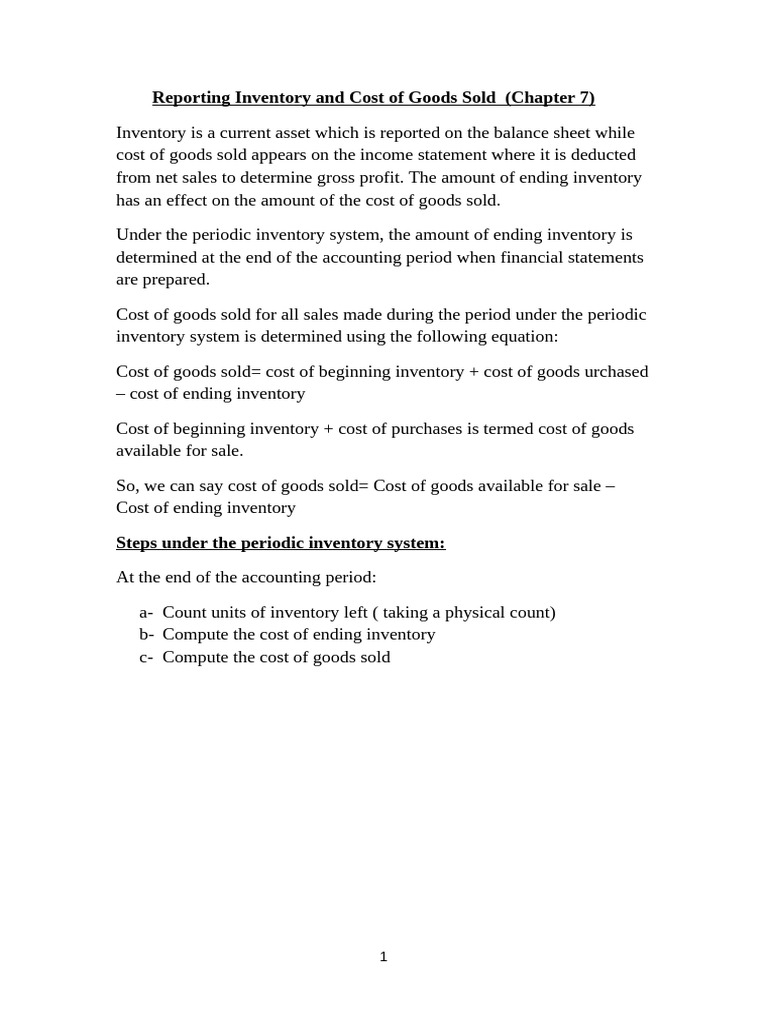 Inventory Lecture 7 | PDF