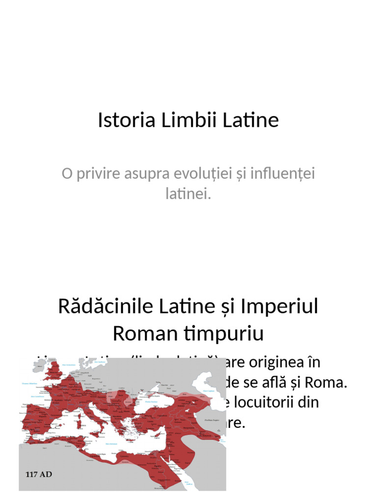 Istoria Limbii Latine Presentation | PDF