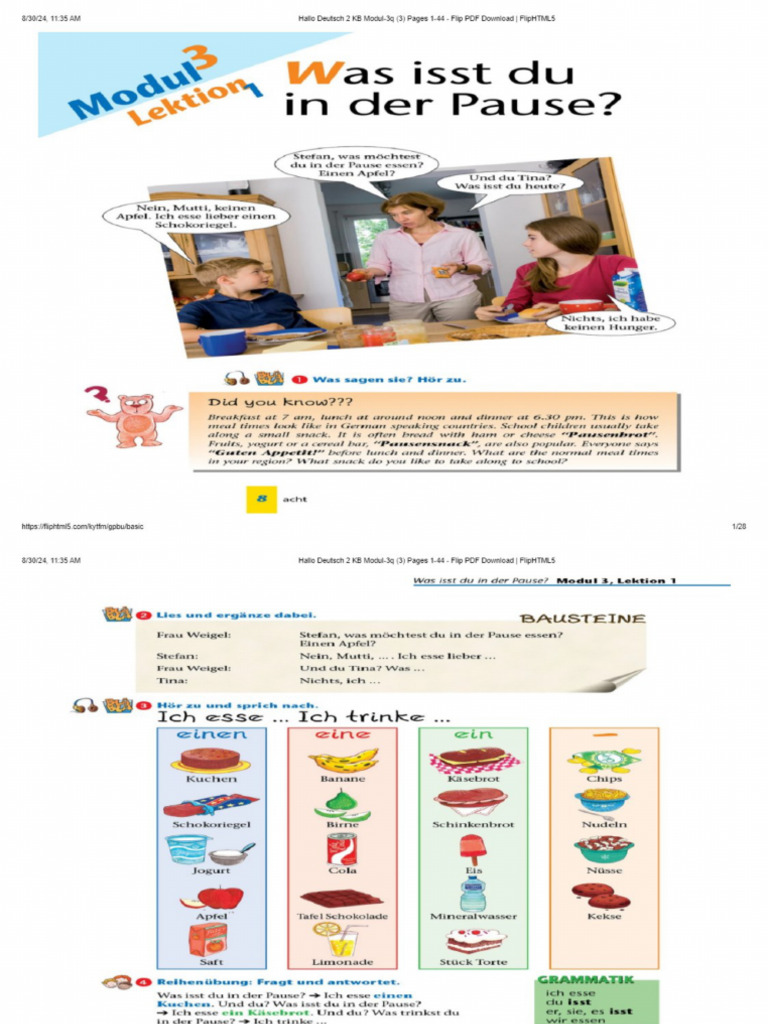 Hallo Deutsch 2 KB Modul-3q (3) Pages 1-44 - Flip PDF Download - FlipHTML5!1!11zon | PDF