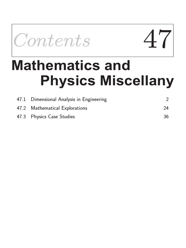 HELM Workbook 47 Mathematics and Physics Miscellany | PDF