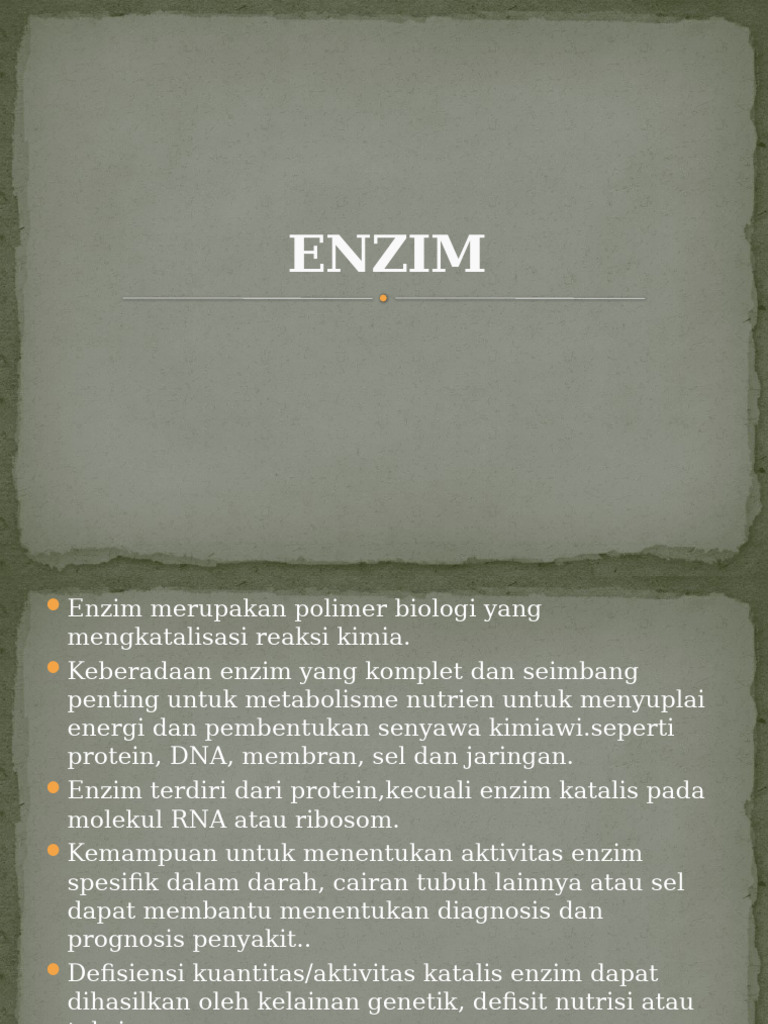 Enzim & Koenzim | PDF