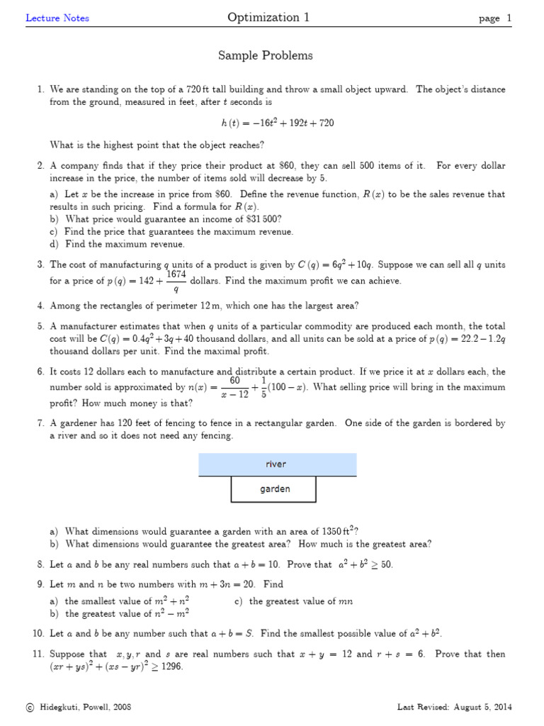 Quadratic Optimization Pdf