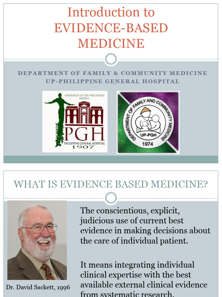 Introduction To Evidence Based Medicine | PDF