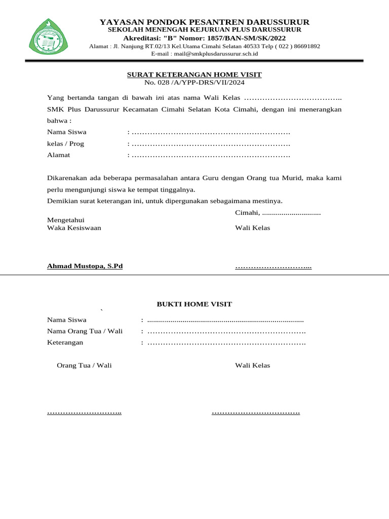 SURAT HOME VISIT Docx | PDF