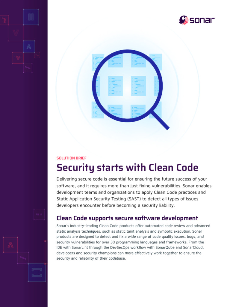 Sonar Security Solution Brief | PDF